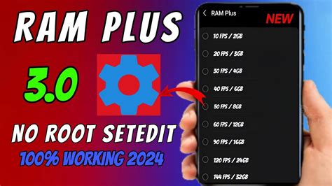 Increase Performance With Ram Plus SetEdit Add Upto GB RAM Lycantweaks YouTube