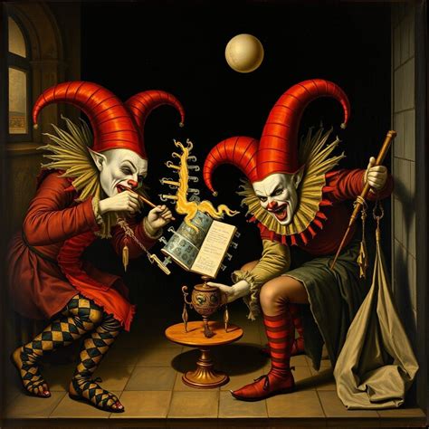 Medieval Jesters In Stealth Jet Ai Art