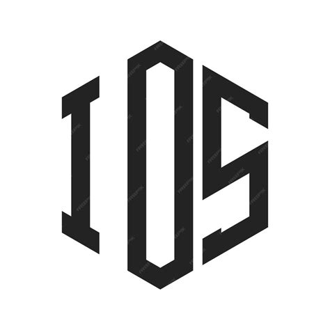 Premium Vector Ios Logo Design Initial Letter Ios Monogram Logo Using Hexagon Shape