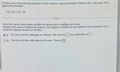 [solved] find the zeros of the following quadratic functio