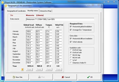 Which Meteo Data Are Available In Pvsyst Meteo Data Pvsyst Forum