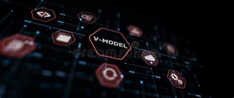 V Model System And Software Development Lifecycle Methodology Technology Concept Stock