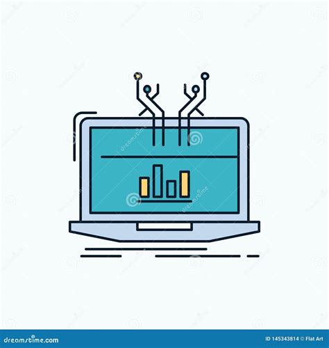 Analysis Analytical Management Online Platform Flat Icon Green And Yellow Sign And Symbols