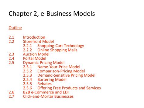 E Commerce Programming Chapter 2 E Business Models Ppt