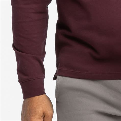 Buy Burgundy Pique Long Sleeve Polo Shirt For Short Men Ash And Erie