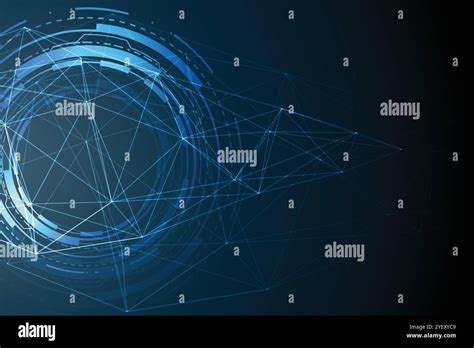 Futuristic Technology Data Visualization Banner With Circuit Diagram