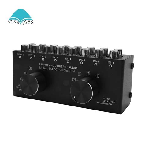 Switcher 6 In 2 Out Or 2 In 6 Out Headphone Speaker Switcher Stereo Sound Source Signal