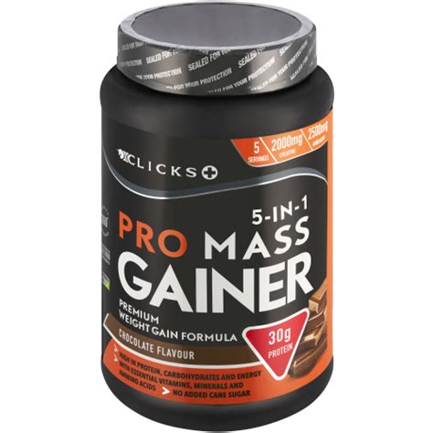Clicks Pro Mass Gainer Chocolate 1kg Clicks
