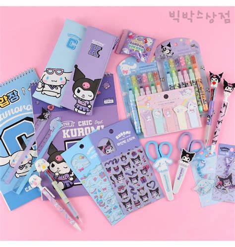 산리오 실속만점 문구세트 1p 캐릭터 시나모롤 쿠로미 초등학생 단체선물 학용품 팬시 종합문구 종합장 키링 형 티몬