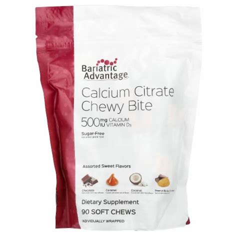 Bariatric Advantage Calcium Citrate Chewy Bite Sugar Free Assorted
