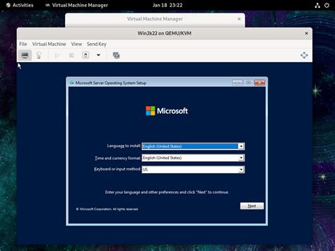 centos stream 9 kvm create virtual machine gui server world