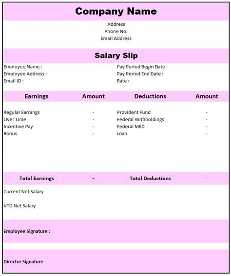 Automatic Salary Slip Generator Using Excel Format Pay Slip Format Excel