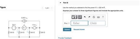solved part b figure use the method you selected