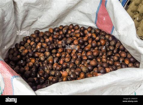 Nutmeg In Sack At The Market An Aromatic Spice And Major Crop Ulu