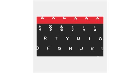 Bbc Micro Keyboard Keys Rectangular Sticker Zazzle
