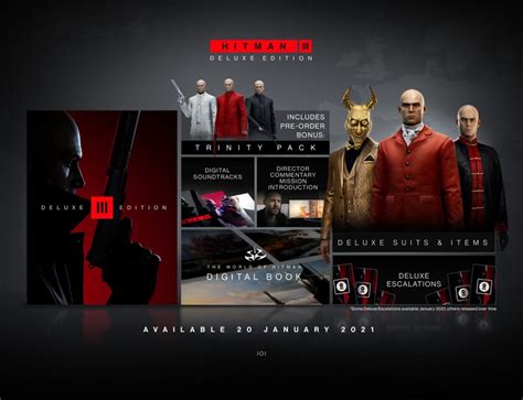 Hitman 3 Trinity Pack And Deluxe Edition Pre Order Guide Gamewatcher