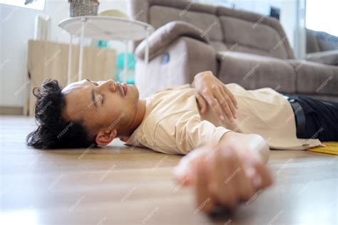 Premium Photo Man Passing Out Accident Fainting And Falling On The