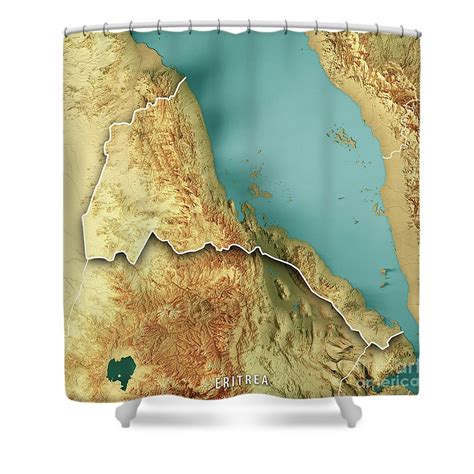 Eritrea 3d Render Topographic Map Color Border Greeting Card By Frank Ramspott Eritrea 3d Render Topographic Map Color Border Greeting Card By Frank Ramspott