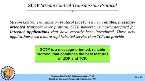 Transport Layer Process To Process Delivery Udp Tcp And Sctp Ppsx