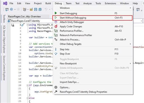 Executing Running The Razor Pages Web Application ASP NET Core Part