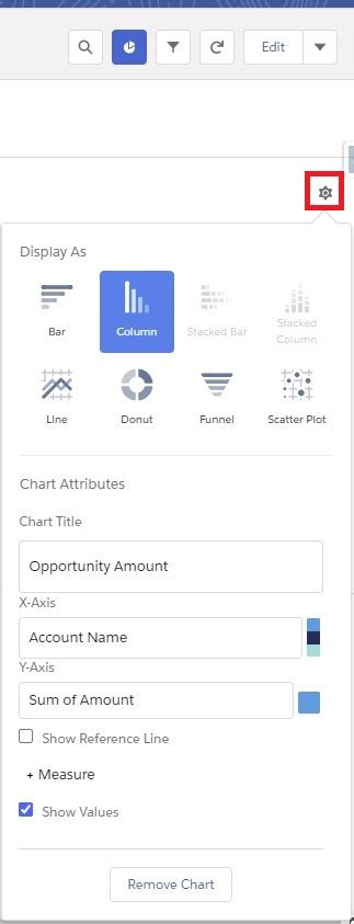 How To Show The Report Chart On The Record Detail Page And Filter The
