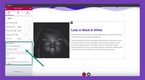 Manage Column Width By Adding Pixels HappyAddons