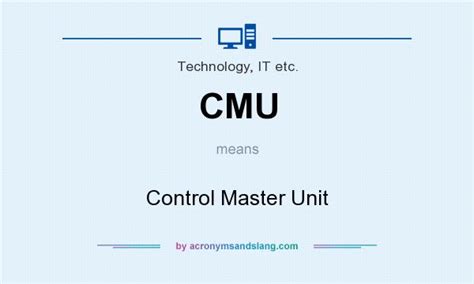 Cmu Control Master Unit In Technology It Etc By