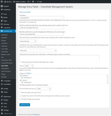 Using Placeholders And Field Codes AWP Wordpress Classifieds Plugin