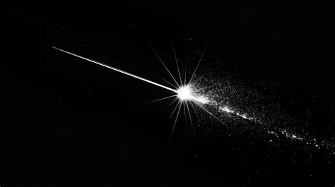 Shooting Star Effect Astronomy Outdoors Night Isolated With Black