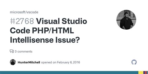 Visual Studio Code Php Html Intellisense Issue Issue Microsoft Vscode Github