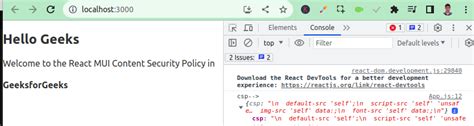 React MUI Content Security Policy GeeksforGeeks