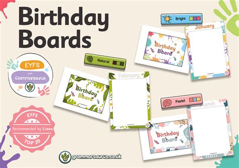 Eyfs Birthday Birthday Boards Grammarsaurus