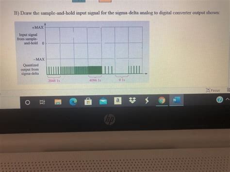 Solved B Draw The Sample And Hold Input Signal For The