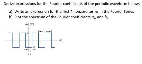 Solved Derive Expressions For The Fourier Coefficients Of Chegg