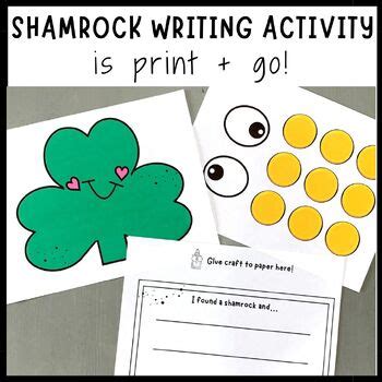 St Patricks Day Shamrock Writing Craft Activity Kindergarten