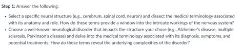Solved Step Answer The Following Select A Specific Neural Chegg