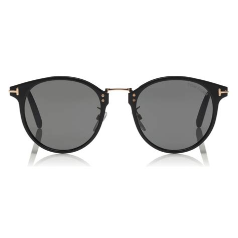 Tom Ford Jamieson Sunglasses Round Acetate Sunglasses Black