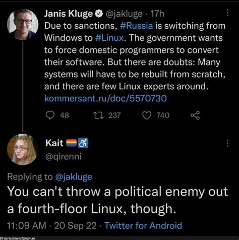 Rush Ian Linux ProgrammerHumor Io