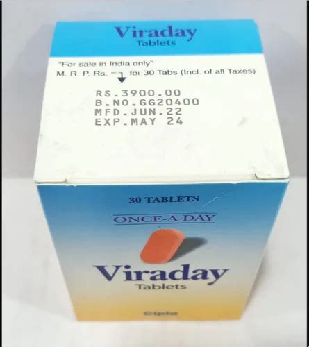 Viraday 30 Tablet Treatment Hiv At ₹ 1200 Bottle In Navi Mumbai Id 2850450157833