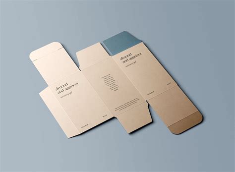 Unfolded Rectangle Box Mockup Behance