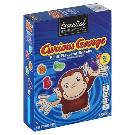 Essential Everyday Fruit Flavored Snacks Curious George Assorted