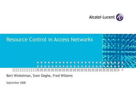 Ppt Resource Control In Access Networks Powerpoint Presentation Free Download Id6914401