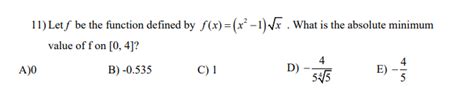 solved 11 let f be the function defined by f x x2−1 x