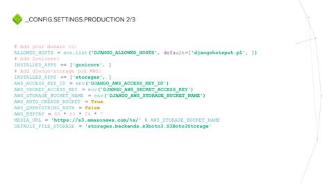 configuring django projects for multiple environments ppt