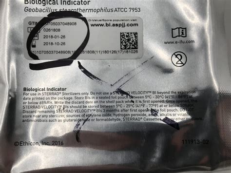 ASP 43210 Sterrad Velocity Biological Indicator X GB TECH USA