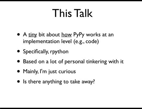 Understanding Rpython Speaker Deck
