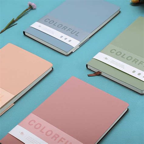 Soft Leather Morandi Color Dust Jacket Notebook Custom Logo Full