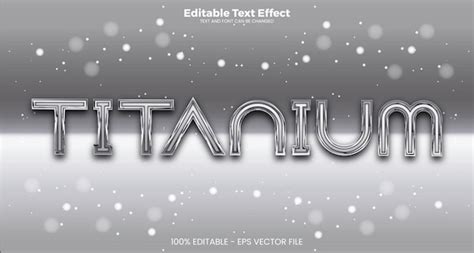 Premium Vector Titanium Editable Text Effect In Modern Trend Style