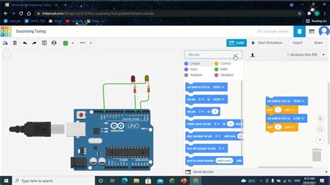 Cara Buat Simple Arduino Circuit Diwebsite Thinkercad Youtube
