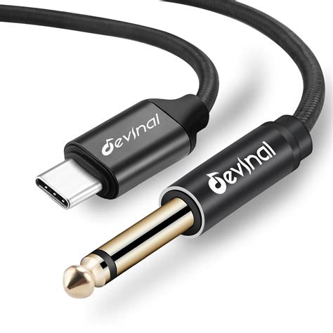 Devinal Guitar To Usb C Record Cable 1 4 Inch Ts To Usb C